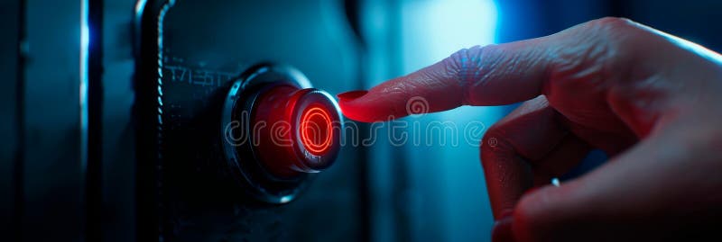 Finger on the Button: a Person with Their Finger on a Button ...