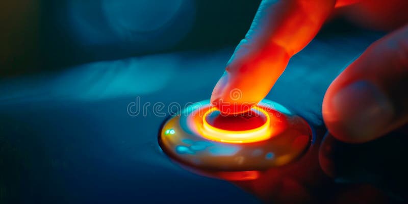 Finger on the Button: a Person with Their Finger on a Button ...