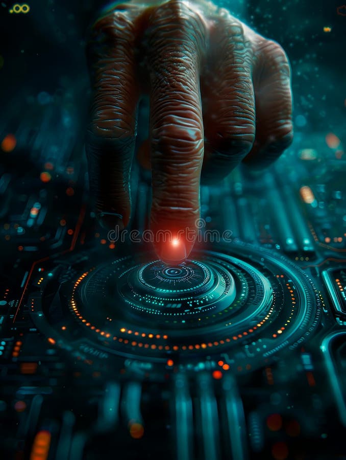 Finger on the Button: a Person with Their Finger on a Button ...