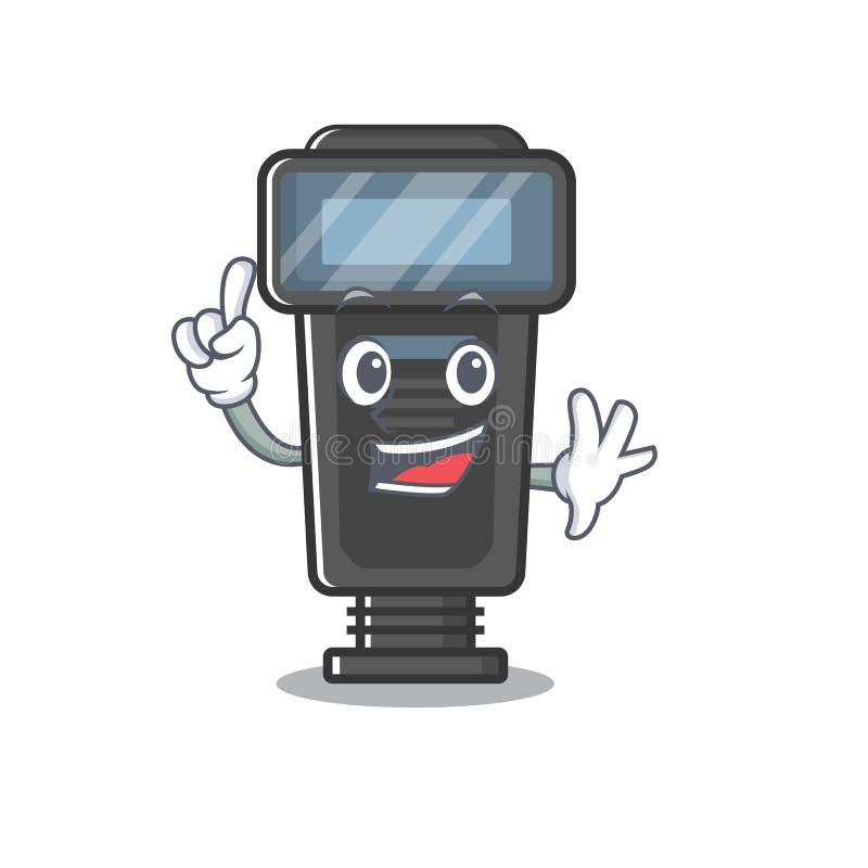 Finger Camera Flash with the a Character Stock Vector - Illustration of ...