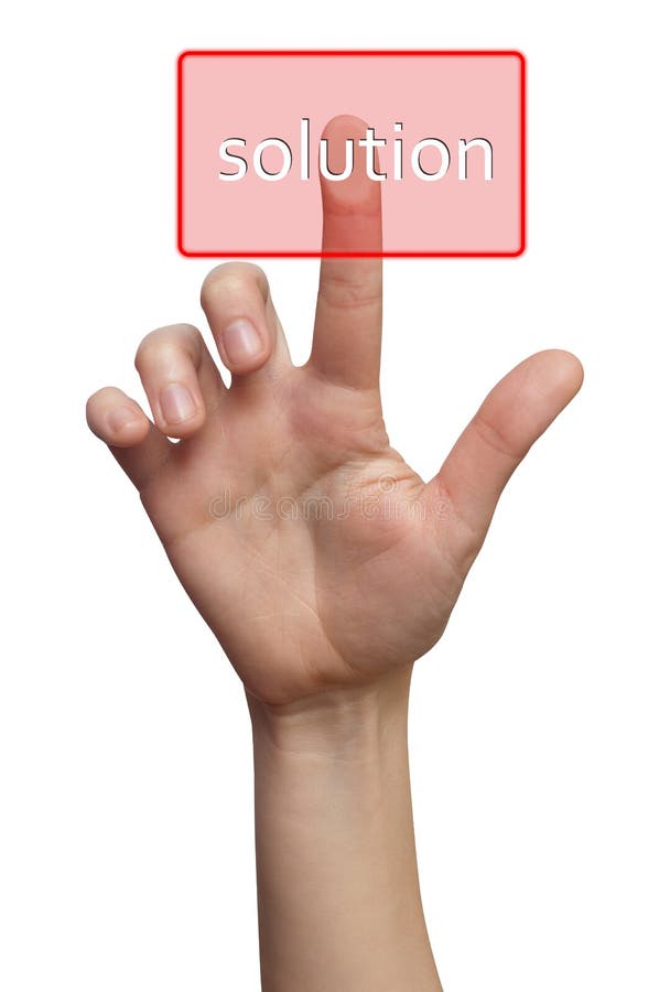 Finger Choice Solution Button Stock Image - Image of choice, icon: 17780023
