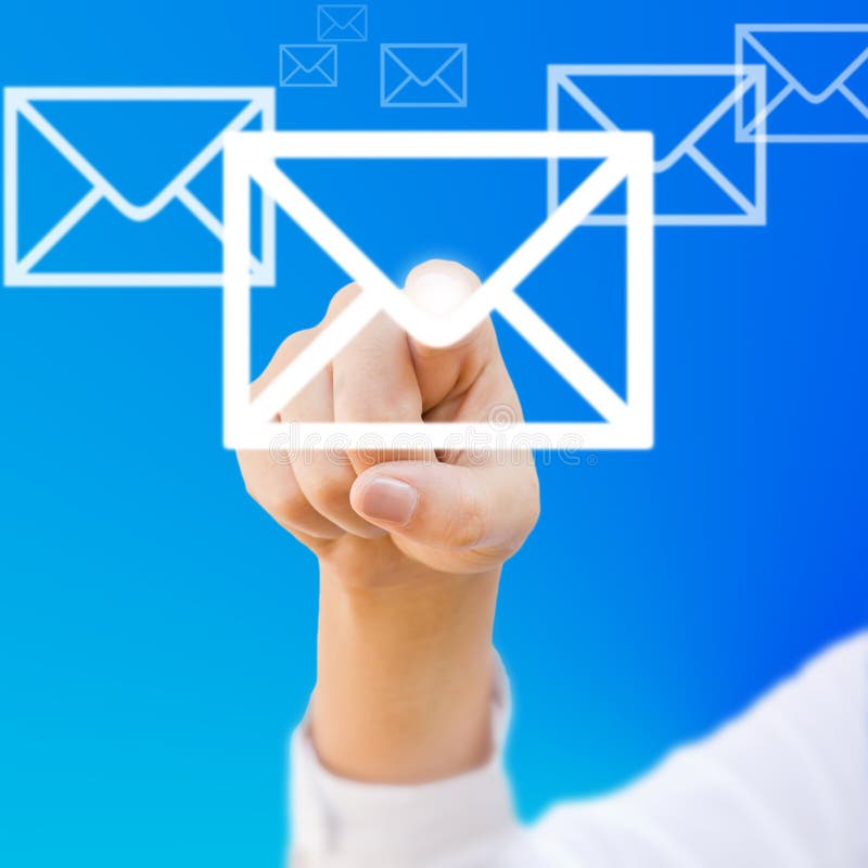 Flying emails stock image. Image of delivery, mobile - 22362749
