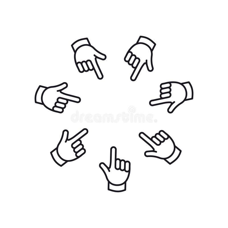 Finger circle frame. stock vector. Illustration of circle - 342085870