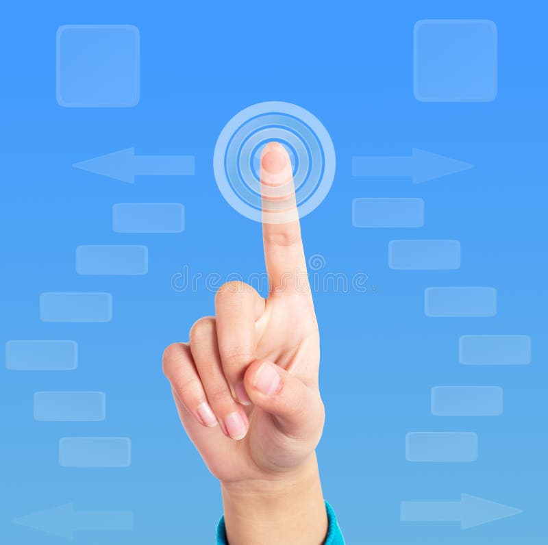 Finger click stock image. Image of computers, monitors - 29021867