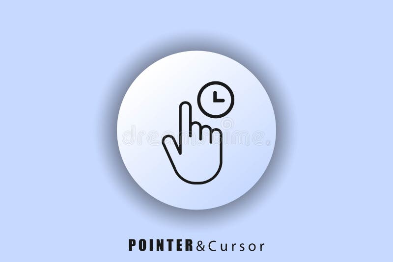 Finger Click, Cursor. Button for Web. Hand Pointer Clicking Icon. Icon for User Interface ...