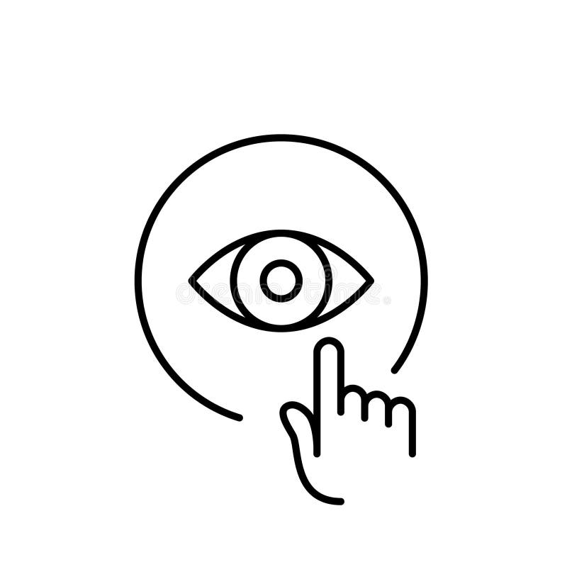 Finger Eye Icon Stock Illustrations – 8,235 Finger Eye Icon Stock ...