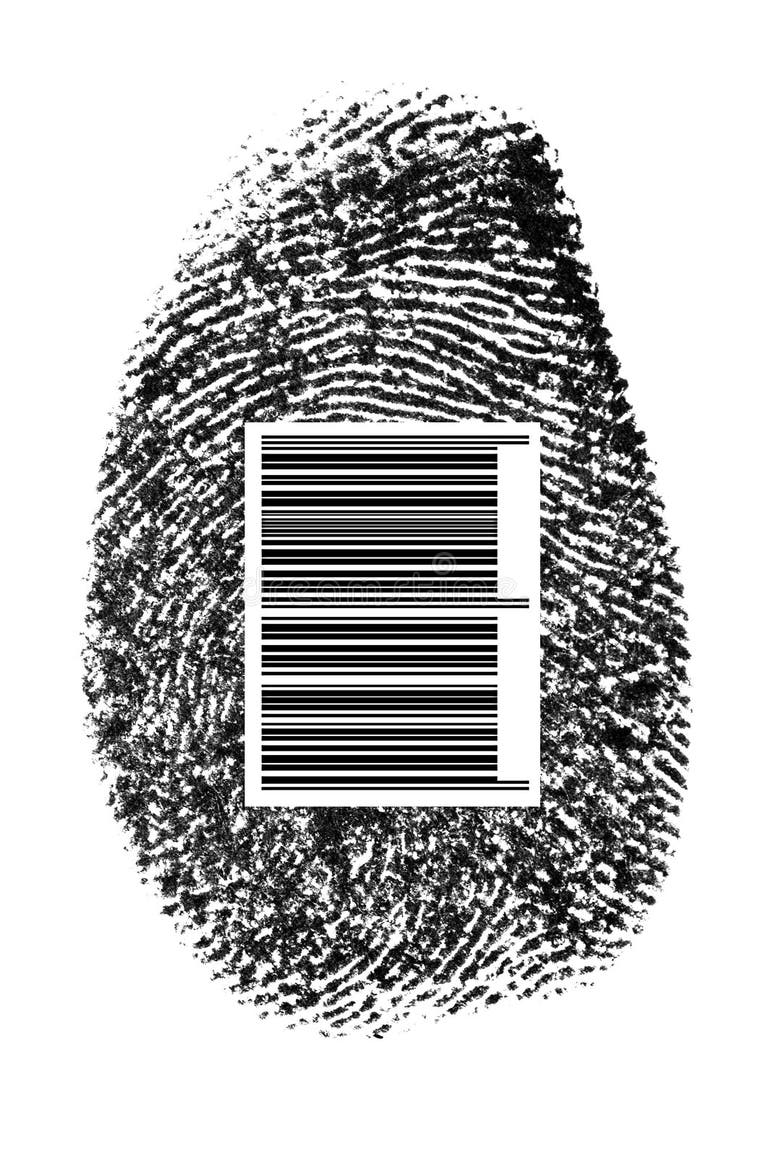 Finger Print Barcode Stock Illustrations – 132 Finger Print Barcode ...