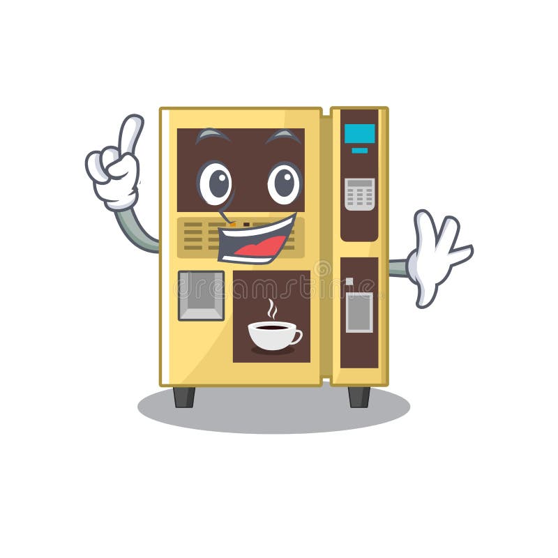 Finger Coffee Vending Machine in the Cartoon Stock Vector ...