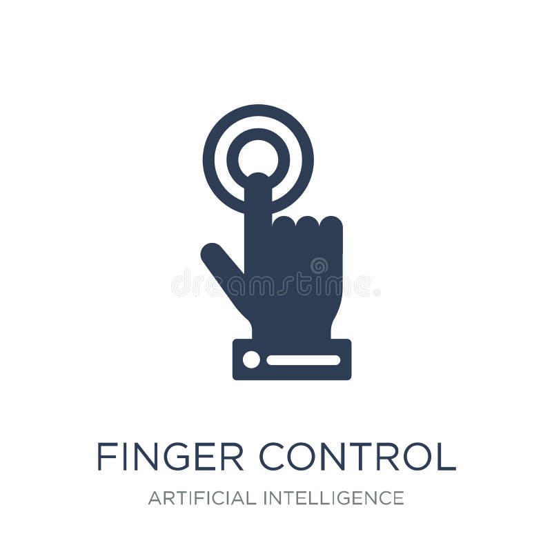 Finger Control Icon Vector Isolated on White Background, Finger Control ...