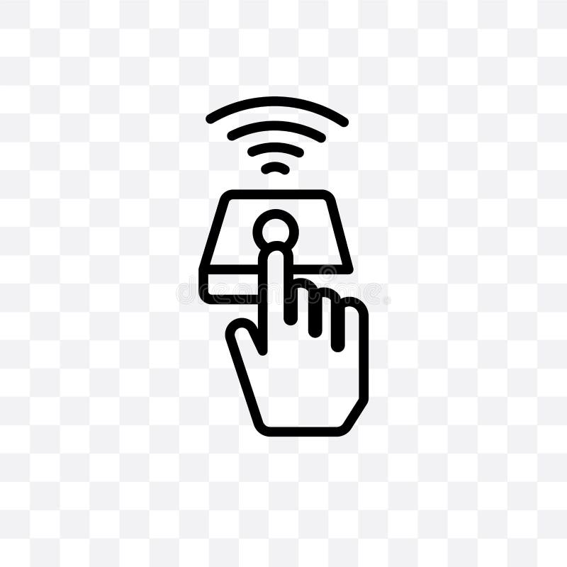 Remote Access Vector Linear Icon Isolated on Transparent Background ...