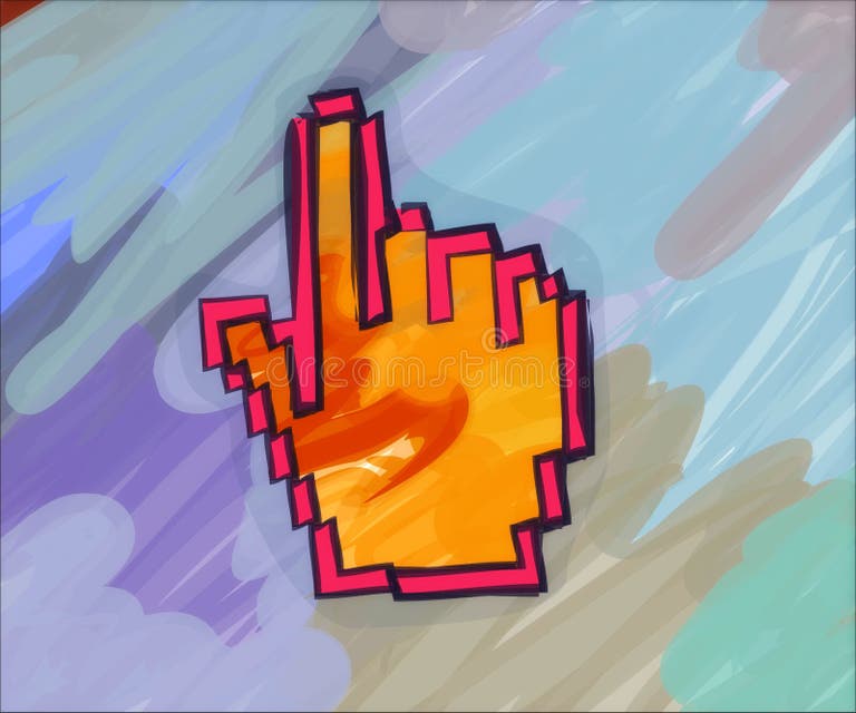 Finger cursor stock illustration. Illustration of symbol - 1365251