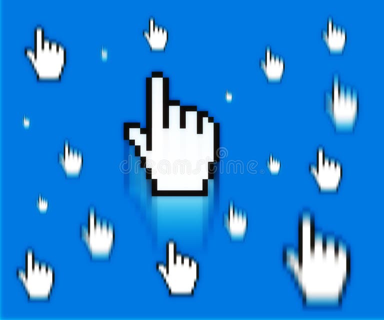 Finger cursor stock illustration. Illustration of click - 1365785