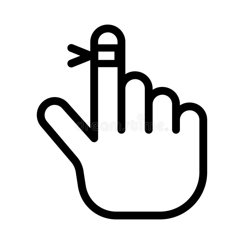 Finger Cut Clipart Black And White