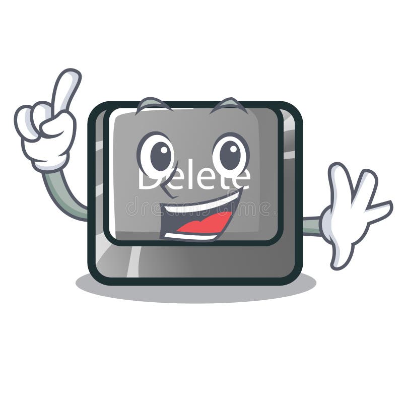 Finger Delete Button Toys in Shape Cartoon Stock Vector - Illustration ...