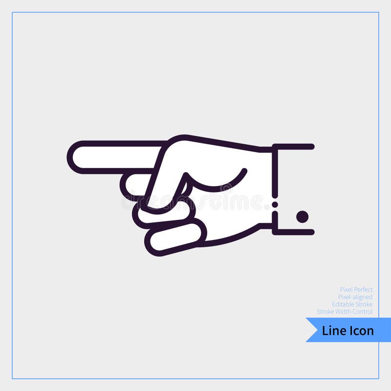 Finger Direction Icon. Professional, Pixel-aligned, Pixel Perfect ...