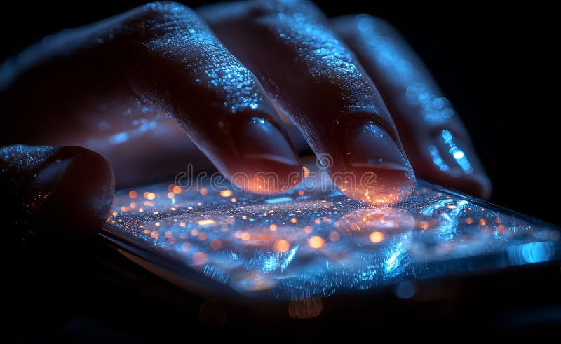 Finger Directs To a Mobile Phone Displaying a Chatbot Application that ...