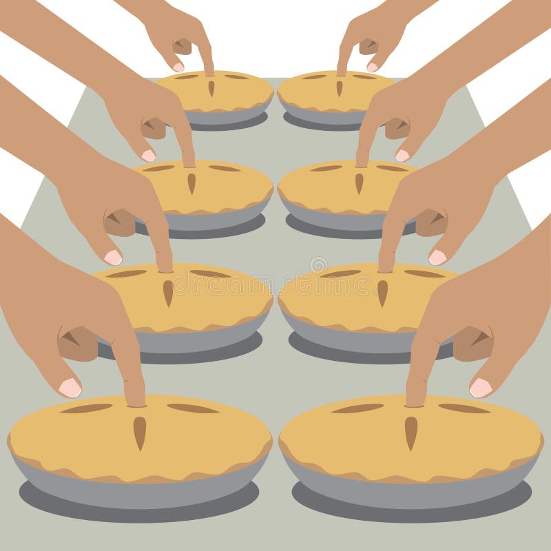 A Finger in Every Pie stock illustration. Illustration of fingernails ...