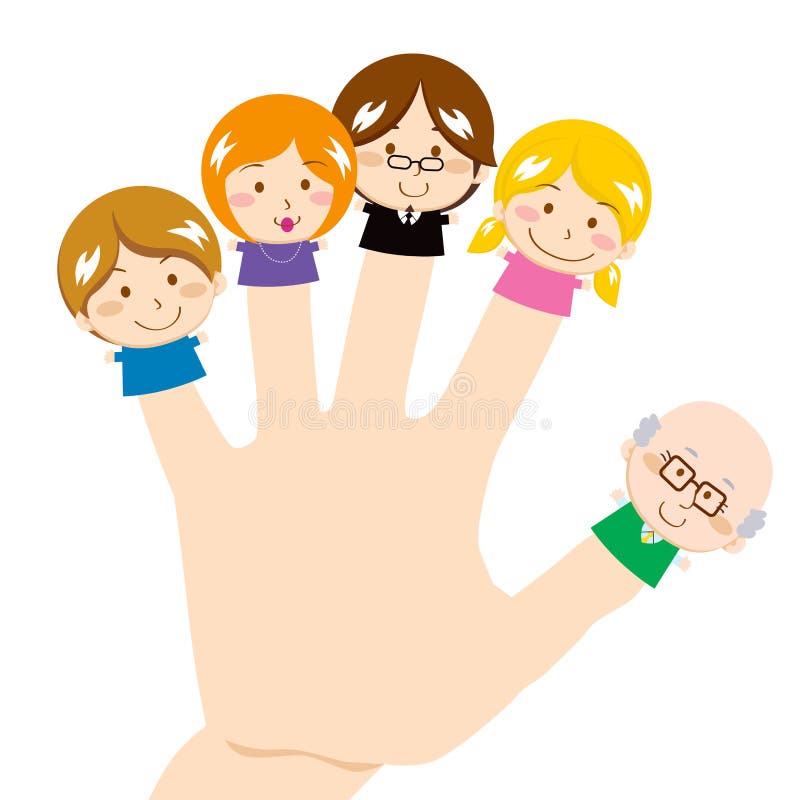 Finger Family stock vector. Illustration of middle, cute - 18747506