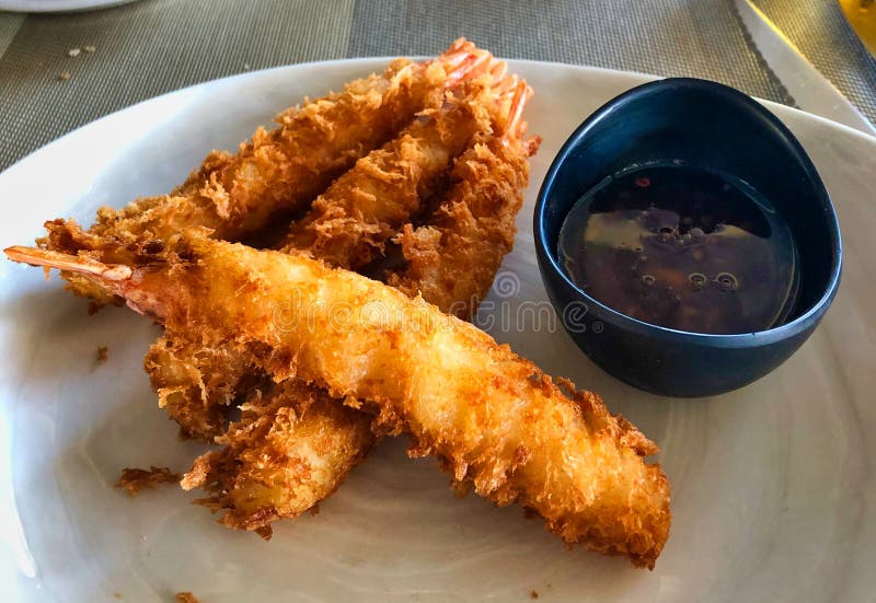Finger Fish on a Plate with Sauce Stock Image - Image of snack, spain ...