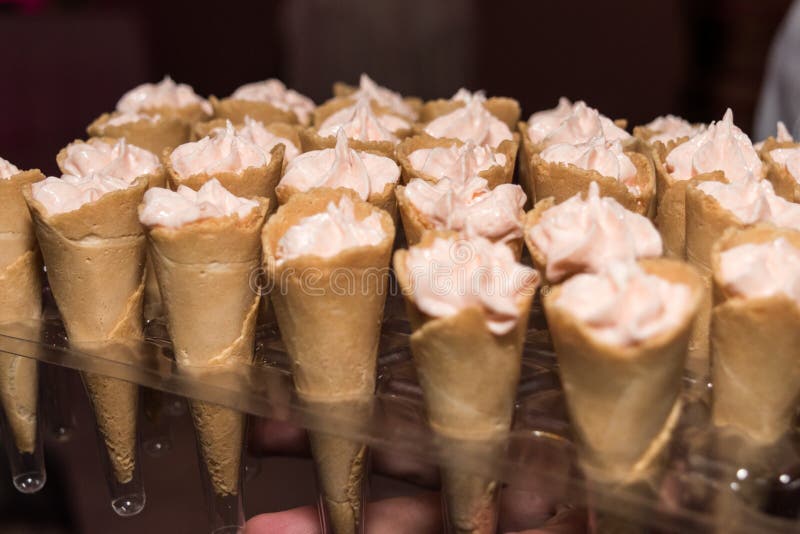 Filled Cones Finger Food Ready Stock Image - Image of dinner, bread ...