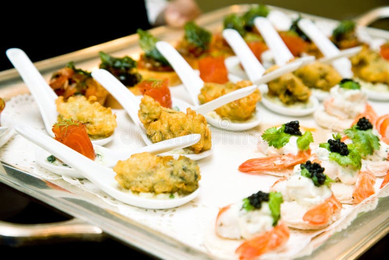 Finger Food Ready for the Reception Stock Photo - Image of roast ...