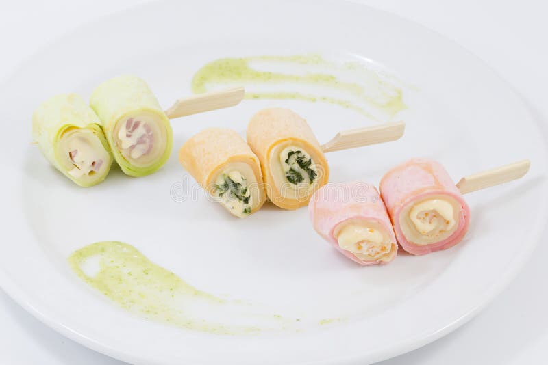 Finger food - Salad roll stock image. Image of delicious - 51315567