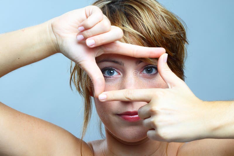 Finger Frame stock photo. Image of girls, hand, girl - 11577612
