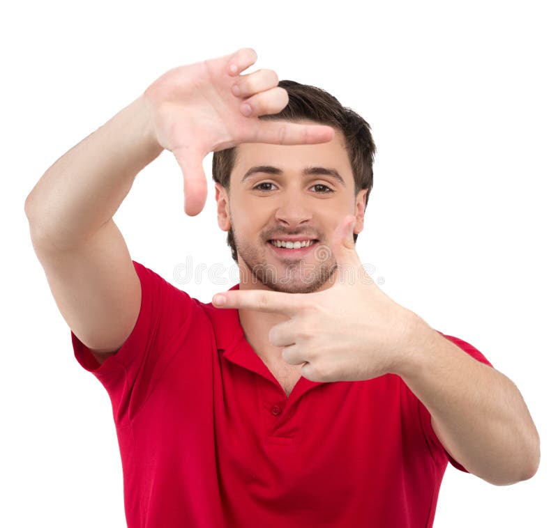 Finger frame. stock image. Image of smiling, creativity - 33436517