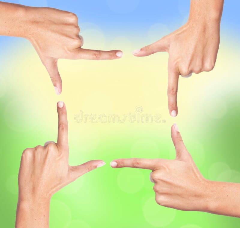 Finger Frame Over Bright Nature Stock Photos - Free & Royalty-Free ...