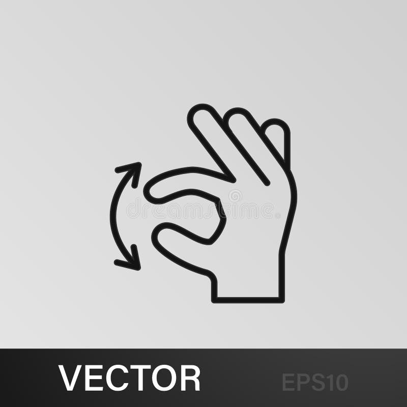 Finger Gesture Hand Two Swipe Move Outline Icons Can Be Used For Web Logo Mobile App Ui