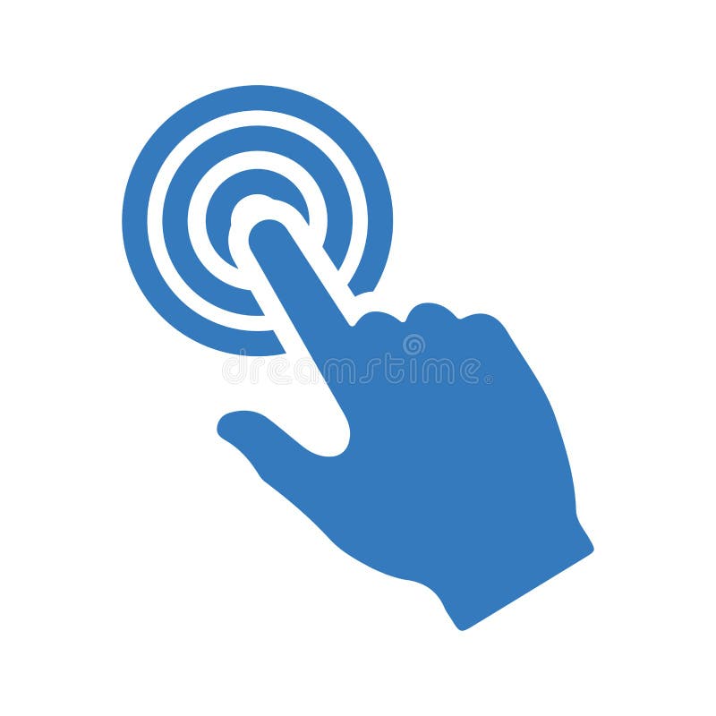 Finger, Gesture, Touch Screen Icon. Blue Color Variant Stock Vector ...