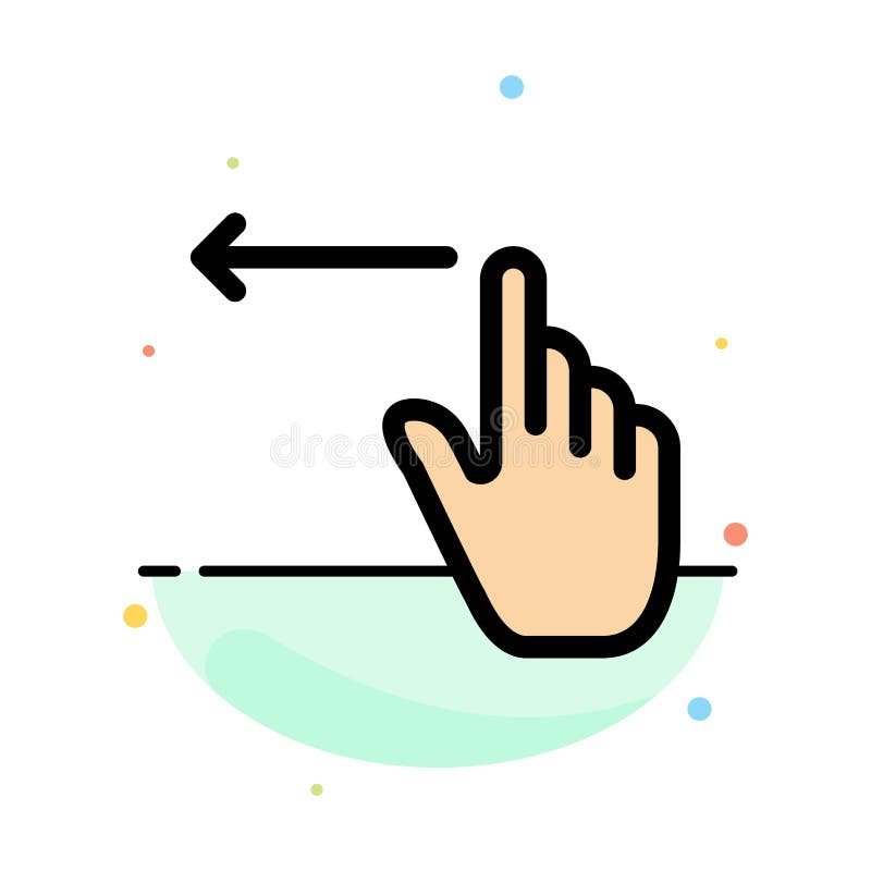 Finger, Gestures, Hand, Left Abstract Flat Color Icon Template Stock ...