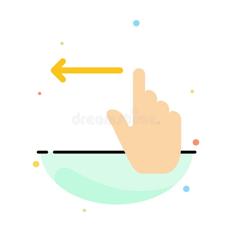 Finger, Gestures, Hand, Left Abstract Flat Color Icon Template Stock ...