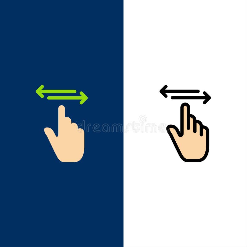 Finger, Gestures, Hand, Left, Right Icons. Flat and Line Filled Icon ... Finger, Gestures, Hand, Left, Right Icons. Flat and Line Filled Icon ...