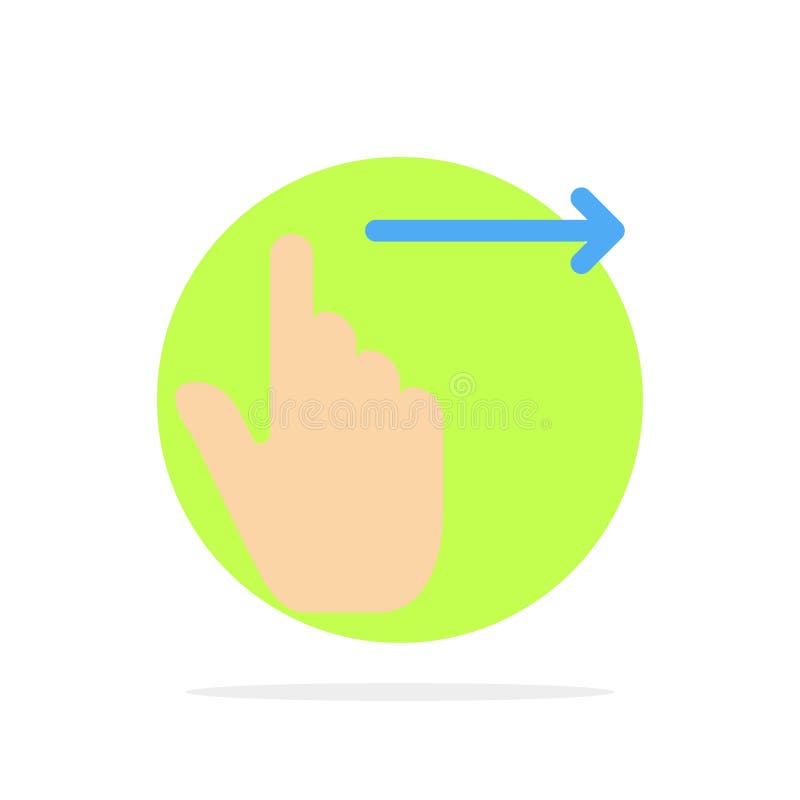 Finger, Gestures, Right, Slide, Swipe Abstract Circle Background Flat ...