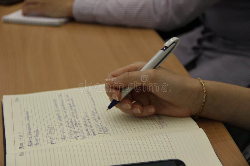 Finger, Hand, Close Up, Writing Stock Photo - Image of homework, paper ...