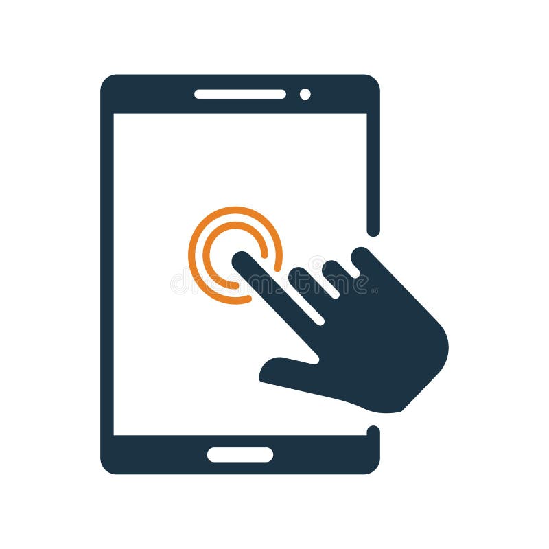 Finger, Hand, Screen, Touch Icon. Black Vector Graphics Stock Vector ...