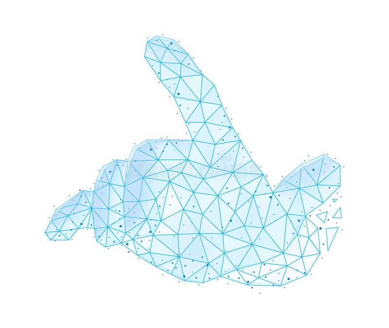 Finger Hand Wireframe Composition Stock Vector - Illustration of human ...