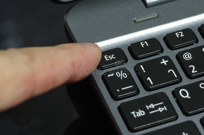Finger is Hitting Escape Button of Computer Keyboard Stock Image ...