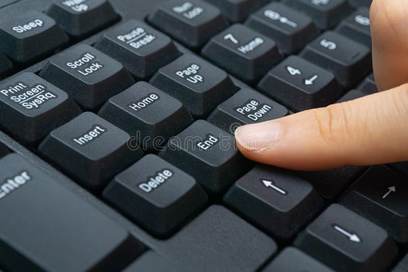 Finger Holding Computer Keyboard Stock Photo - Image of holding, work ...