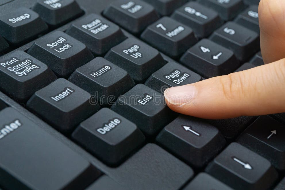 Finger Holding Computer Keyboard Stock Photo - Image of holding, work ...