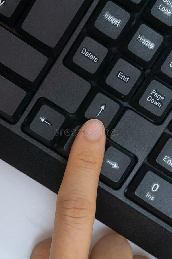 Finger Holding Computer Keyboard Stock Photo - Image of business ...