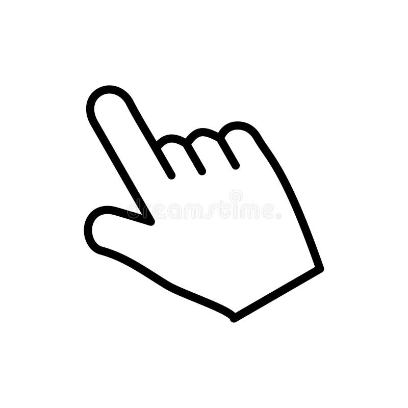 Finger Icon, Pointer Signage Trendy Stock Vector - Illustration of ...