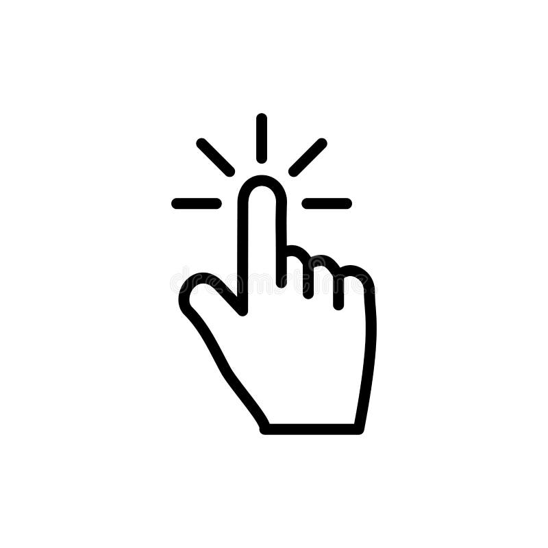 Finger Icon, Pointer Signage Trendy Stock Illustration - Illustration ...