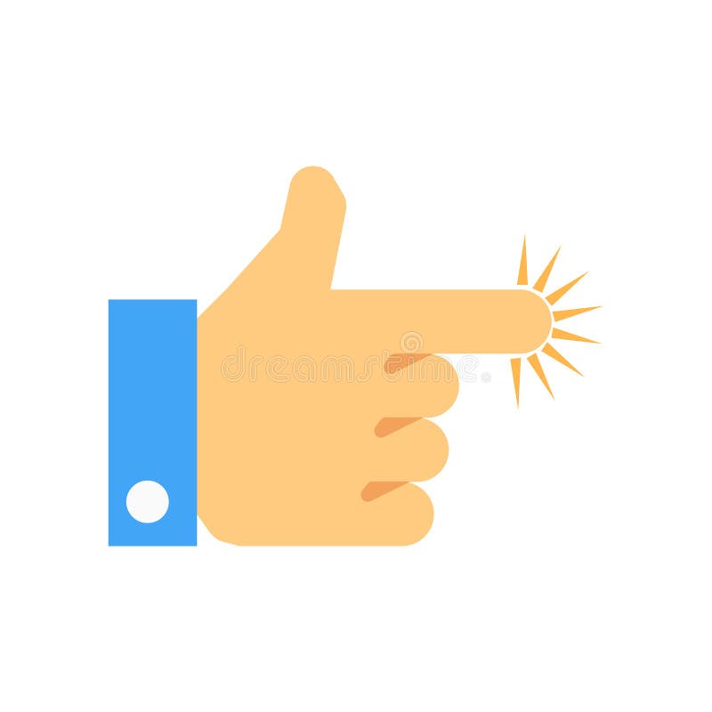 Finger Icon Vector Sign and Symbol Isolated on White Background Stock ...