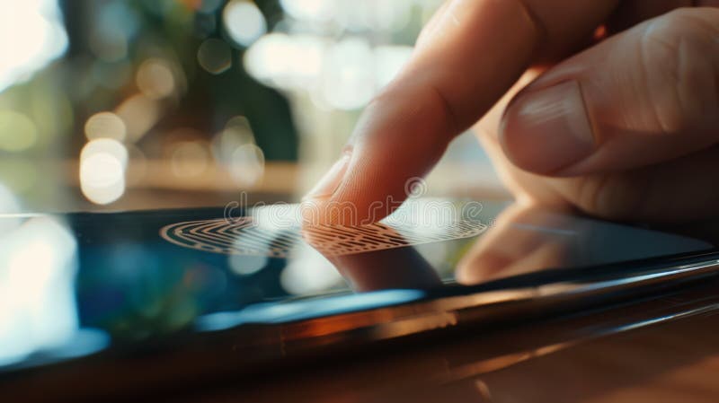 A Finger Interacting with Touchscreen. AI Generated Stock Image - Image ...