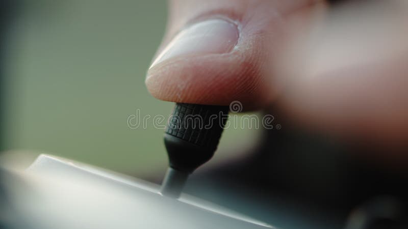 Finger on Joystick of Remote Controller Stock Video - Video of ...