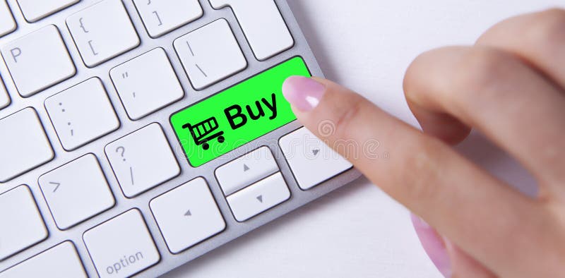 Finger on Keyboard in Blue Light Stock Photo - Image of cyber, access ...