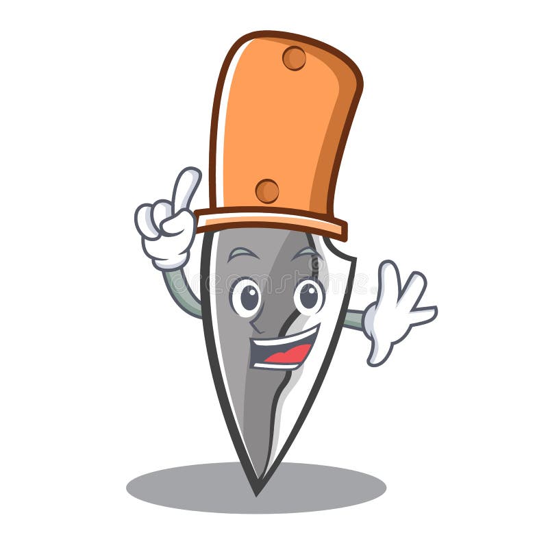 Finger Knife Character Cartoon Style Stock Vector - Illustration of ...