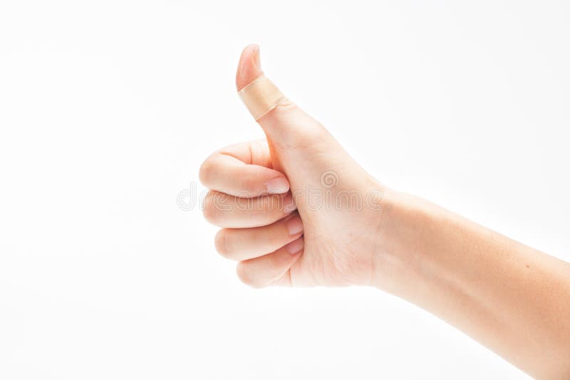 Dedo Lastimado Con Un Vendaje Foto de archivo - Imagen de fondo, salud ...